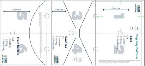 Free DIY Peg Bag Sewing Pattern and Tutorial